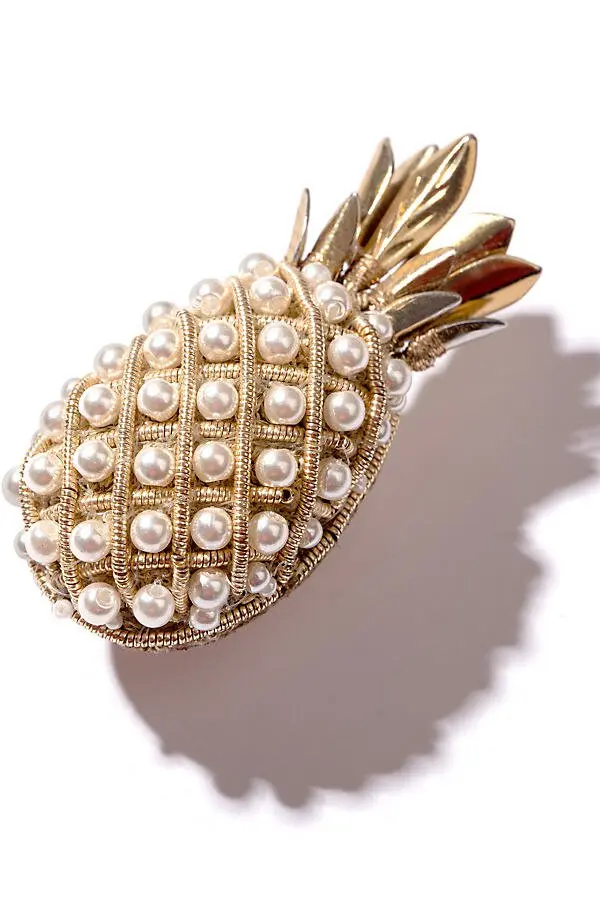 Deepa Gurnani Pineapple Clip-on Earrings