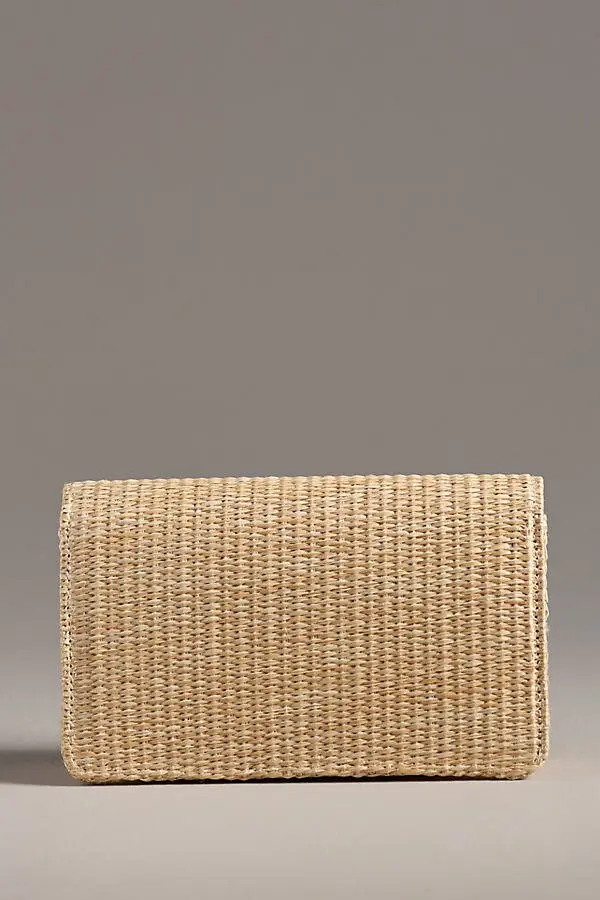 LISI LERCH Foldover Straw Clutch - Bamboo Bar