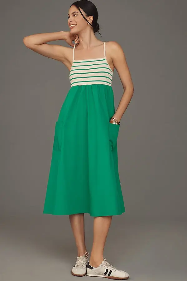 plus size a-line wedding dresses Sleeveless Square Neck A-Line Midi Dress – Aayu Creation Pvt Ltd main image 1
