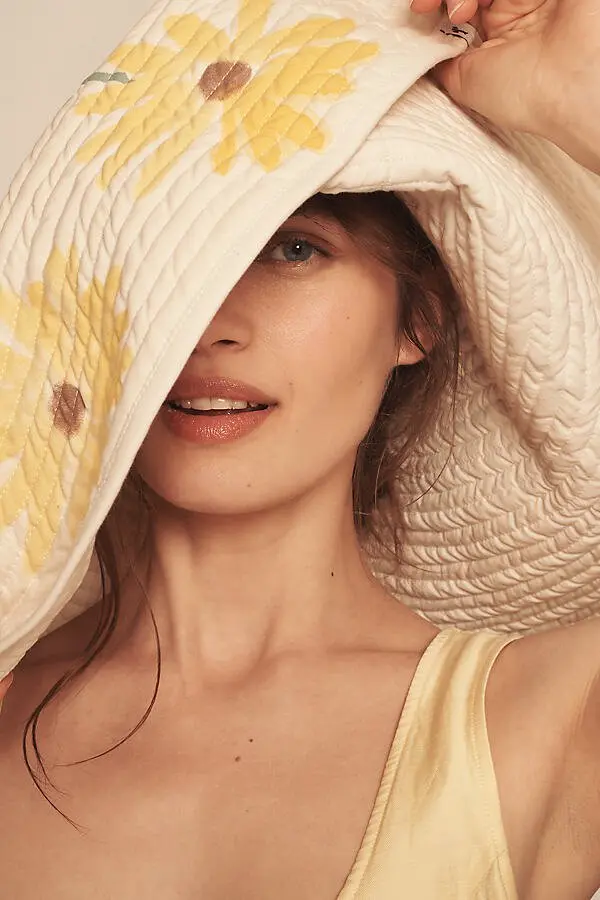 NEW ROMUALDA girasol bucket hat in yellow Romualda Girasol Gran Bucket Hat | Anthropologie main image 3