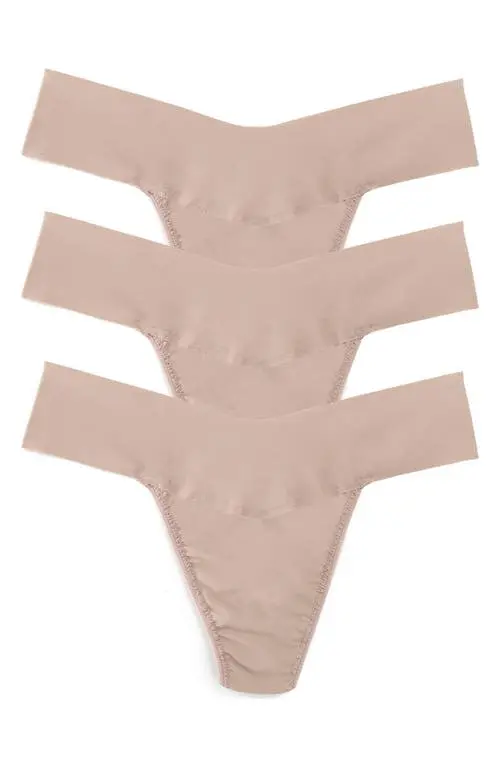 Hanky Panky Breathe Assorted 3-pack V-cut Thongs - Taupe
