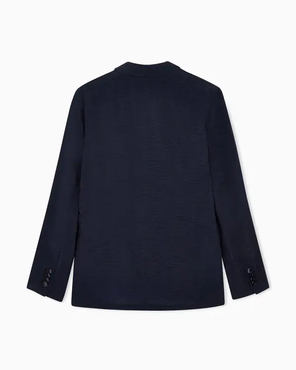 Giorgio Armani Single-breasted Jacquard Cupro Jacket
