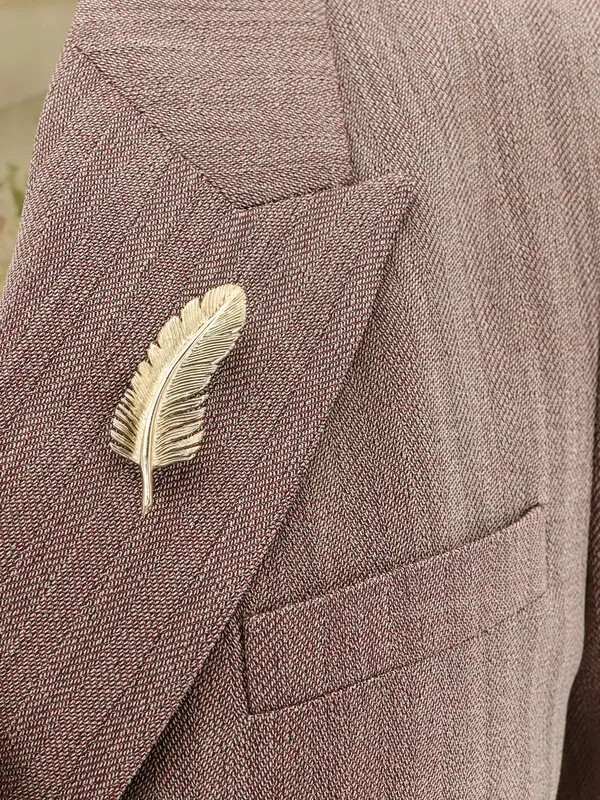 GOLDEN GOOSE Diva Herringbone Virgin Wool Blazer