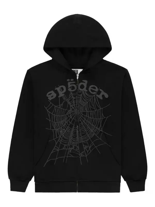 SP5DER Og Web V2 Phantom Zip-up Hoodie - Black