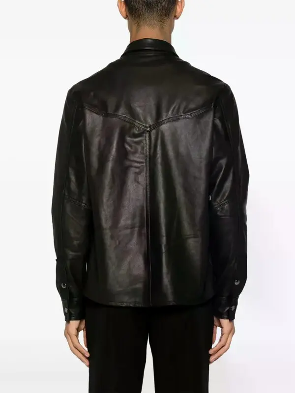 GIORGIO BRATO Leather Shirt Jacket