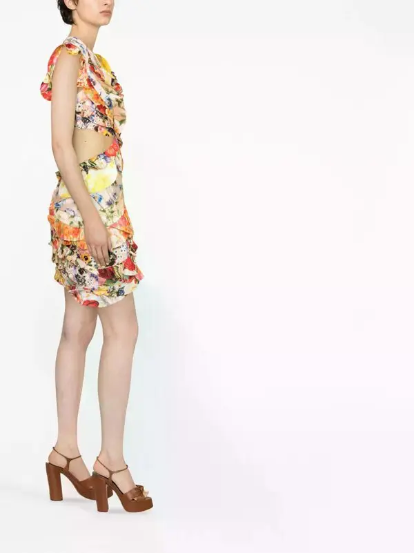 Zimmermann Spliced Floral-print Mini Dress