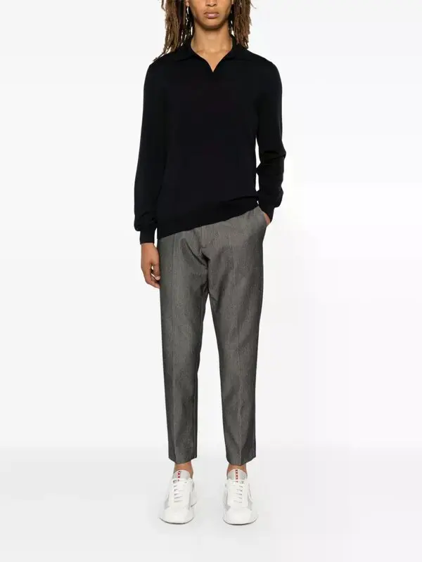 D4.0 Knitted Polo Shirt - Blue