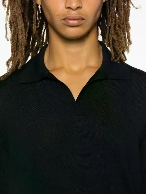 D4.0 Knitted Polo Shirt - Blue