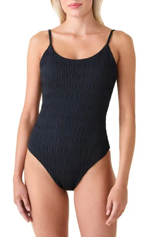 ANDIE Lucaya Smocked One-piece Swimsuit - Black