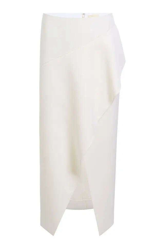Khaite Jaia Asymmetric Midi Skirt - Off-white