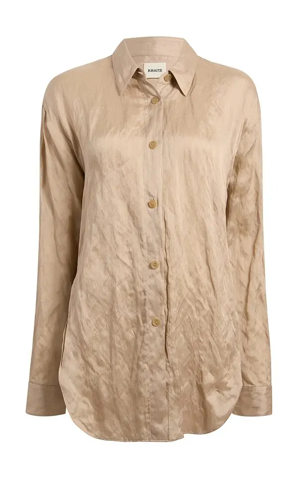 Khaite Goya Cotton-voil Shirt - Neutral