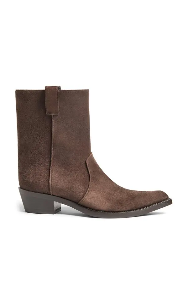 Khaite Clive Suede Ankle Boots - Brown