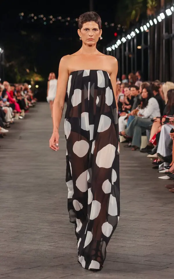 strapless open back dress Carla Zampatti Black Nastro Strapless Gown  ABC Dress Hire