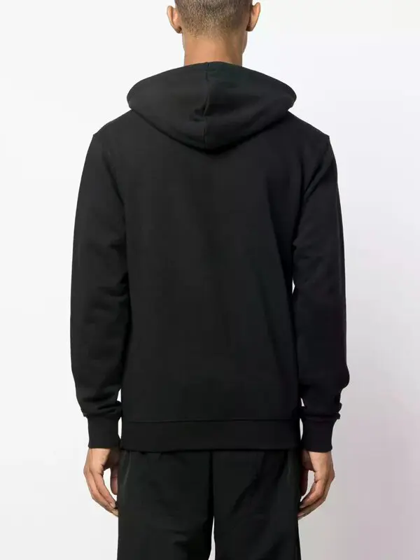 Adidas Logo-print Cotton Hoodie - Black
