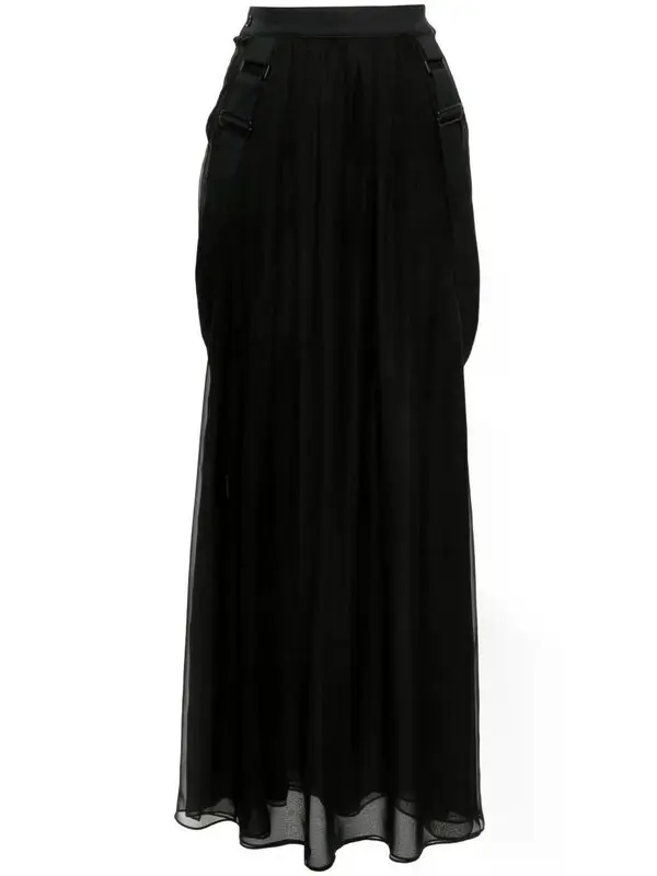 Max Mara Jedy Chiffon Maxi Skirt - Black