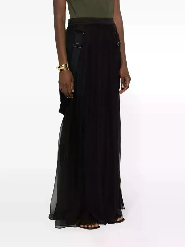 Max Mara Jedy Chiffon Maxi Skirt - Black