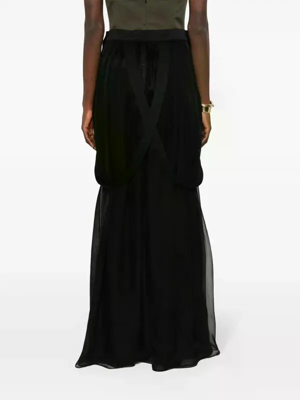 Max Mara Jedy Chiffon Maxi Skirt - Black