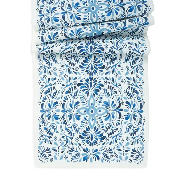 JULISKA Indigo Iberian Table Runner, 18 X 90 - Indigo Blu