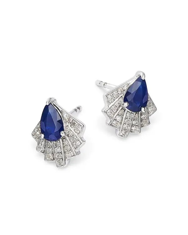 Bloomingdale'S Sapphire And Diamond Stud Earrings