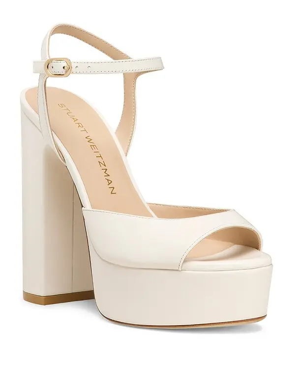 STUART WEITZMAN Dayna Boost Platform Sandals - Cream