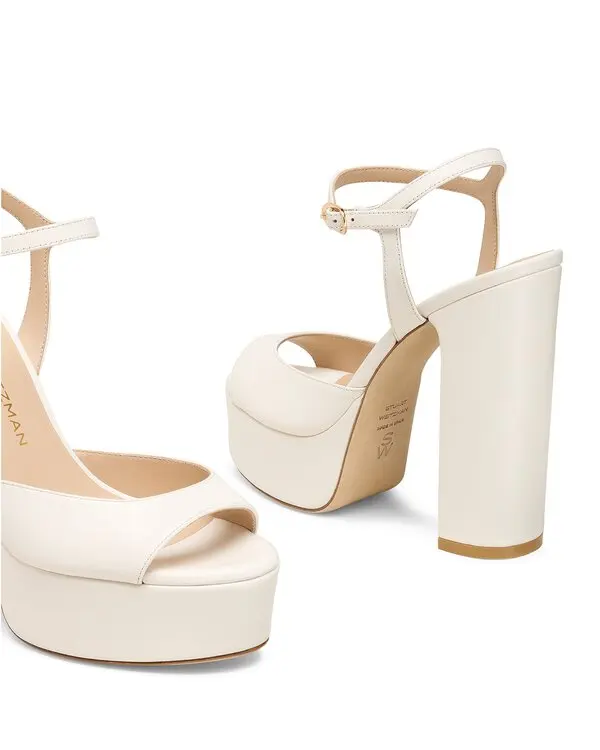 STUART WEITZMAN Dayna Boost Platform Sandals - Cream