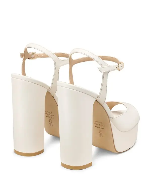 STUART WEITZMAN Dayna Boost Platform Sandals - Cream