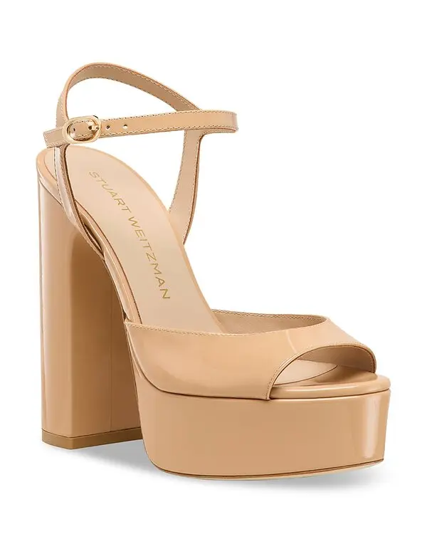 STUART WEITZMAN Dayna Platform Sandals - Adobe