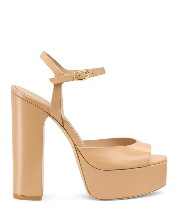 STUART WEITZMAN Dayna Platform Sandals - Adobe