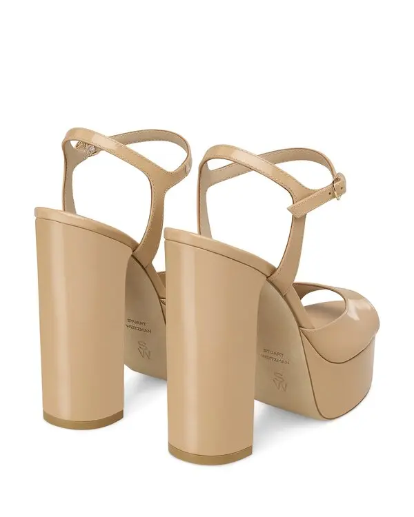 STUART WEITZMAN Dayna Platform Sandals - Adobe