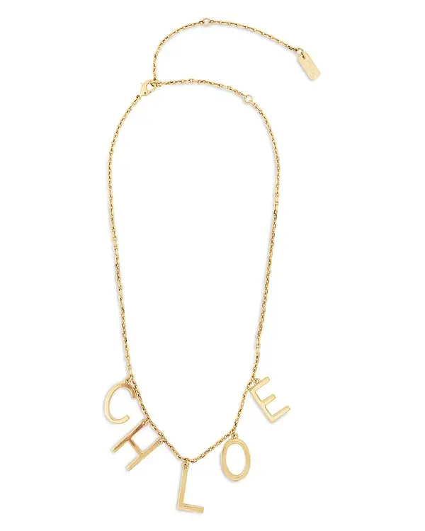 Chloé Letters Necklace - Vintage Gold