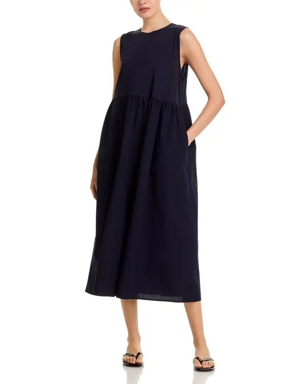 Eileen Fisher Mixed Media Midi Dress