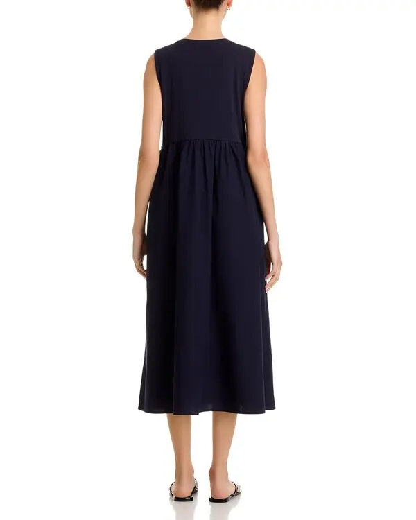 Eileen Fisher Mixed Media Midi Dress