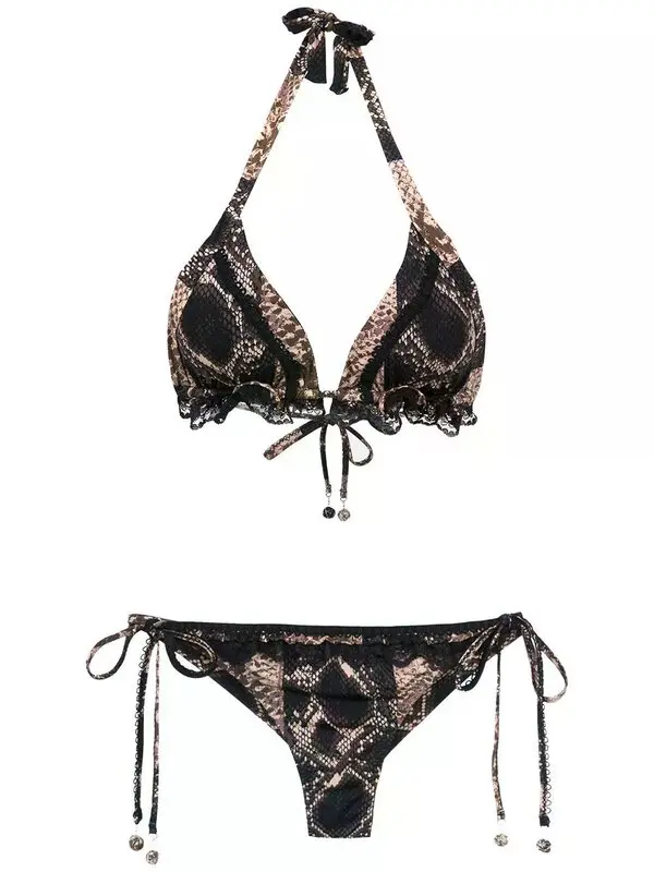 AMIR SLAMA Lace Detail Bikini - Black