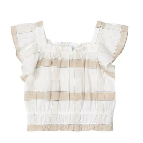 MAYORAL Striped Loose Ruffle Shirt