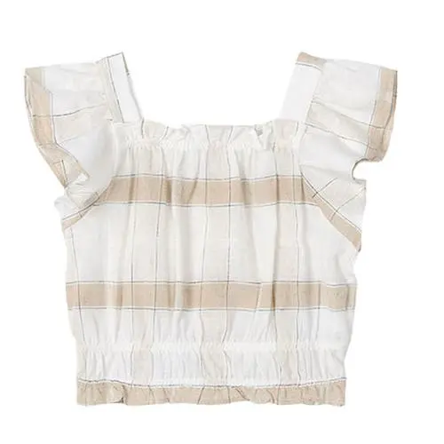 MAYORAL Striped Loose Ruffle Shirt
