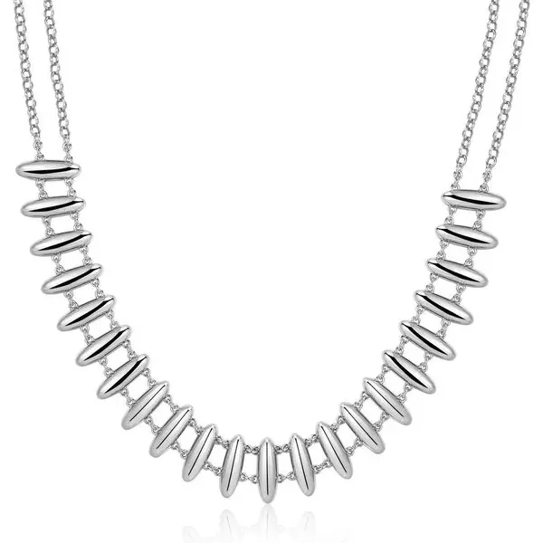 LUV AJ Milan Chain Necklace - Silver