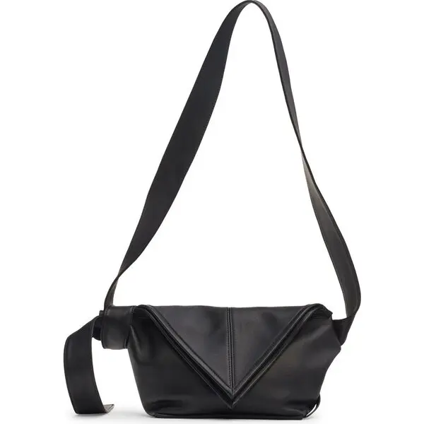 Bottega Veneta Leather Hobo Bag - 8803 Black-silver