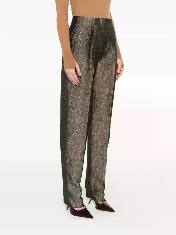 Giorgio Armani Silk-blend Straight-leg Trousers