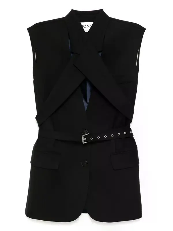 Monse Belted Gilet - Black