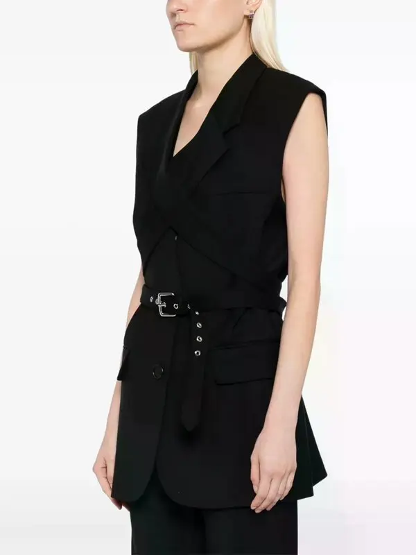 Monse Belted Gilet - Black