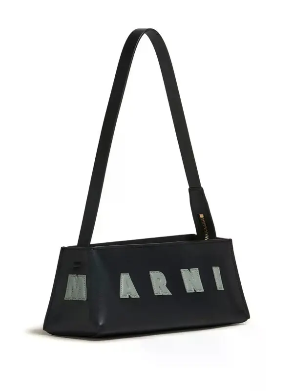 Marni Leather Bag With Puffy Logo - Black