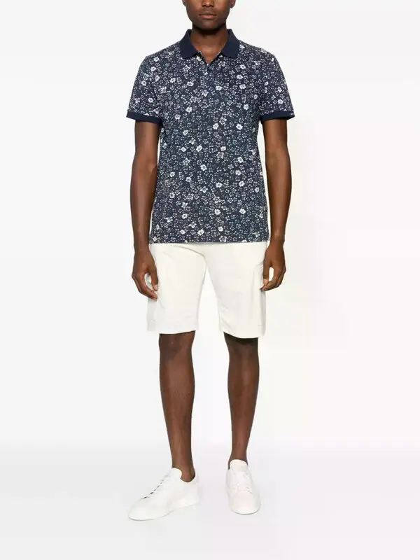 Gant Floral-print Cotton Polo Shirt