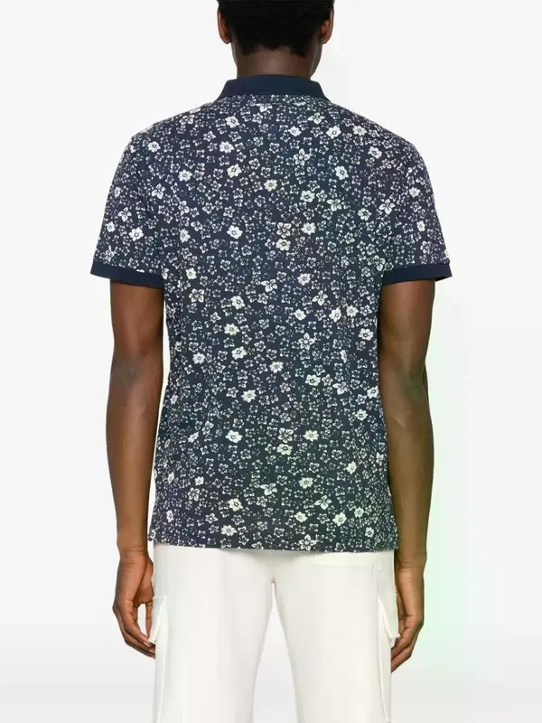 Gant Floral-print Cotton Polo Shirt
