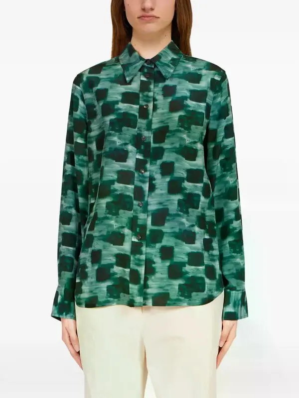 FERRAGAMO Abstract-print Button-up Shirt