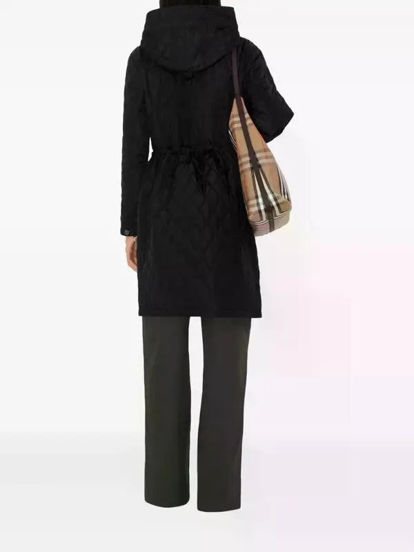 Burberry Quilted Parka Coat - Black