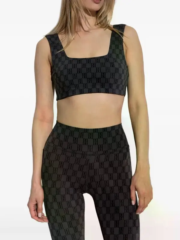 BY MALENE BIRGER Monogrammed Cropped Top - Black