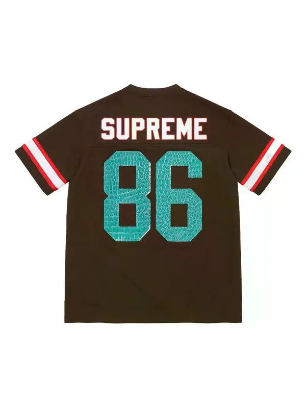 Supreme Faux Croc Football Jersey - Brown | Editorialist