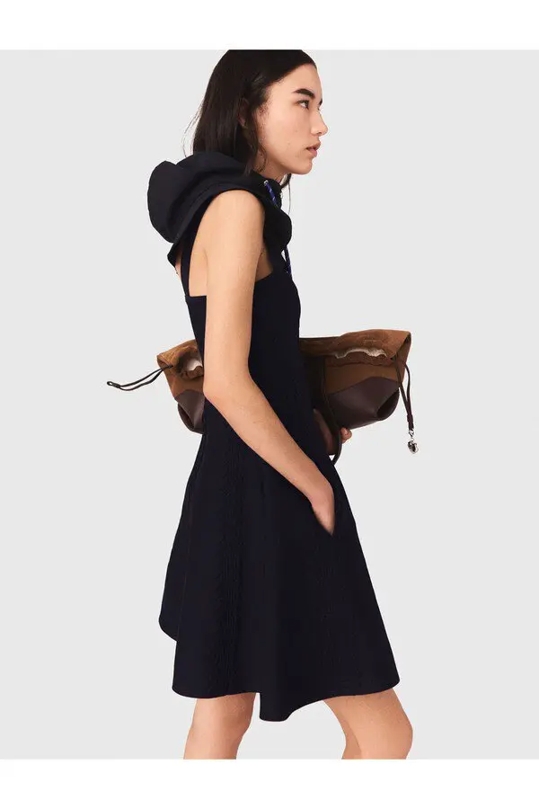 Maje Mini Knitted Babydoll Dress - Black | Editorialist