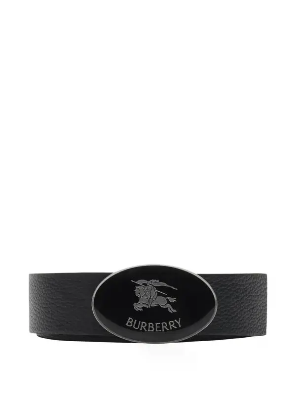Burberry Logo Buckle Reversible Belt - Black