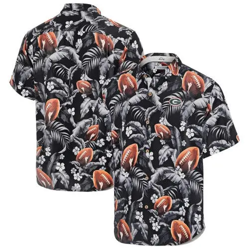 Tommy Bahama Georgia Bulldogs Veracruz Cay First Down Blooms Button-up Shirt - Black